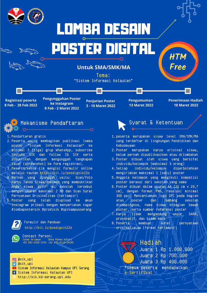 Lomba Desain Poster Digital untuk SMA/SMK/MA – Sistem Informasi Kelautan